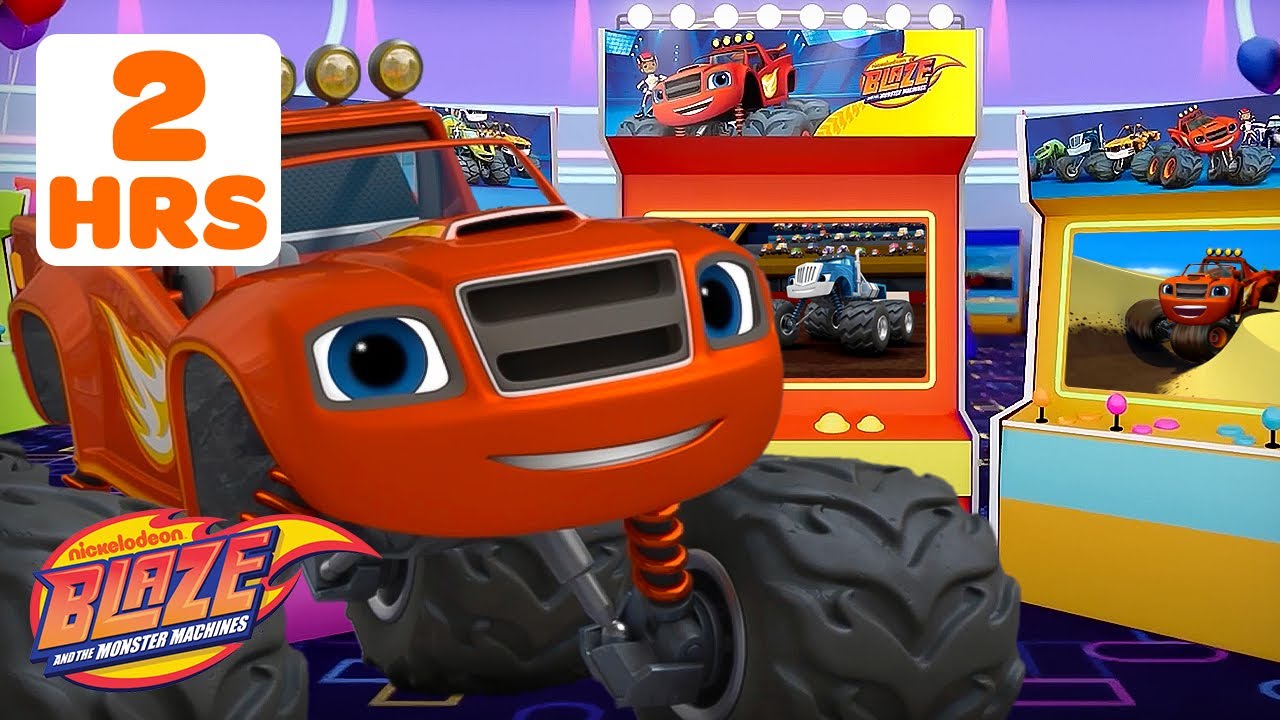 Blaze's ARCADE 🕹️ #9 | Makeover Machines, Car Wash Surprise & More ...