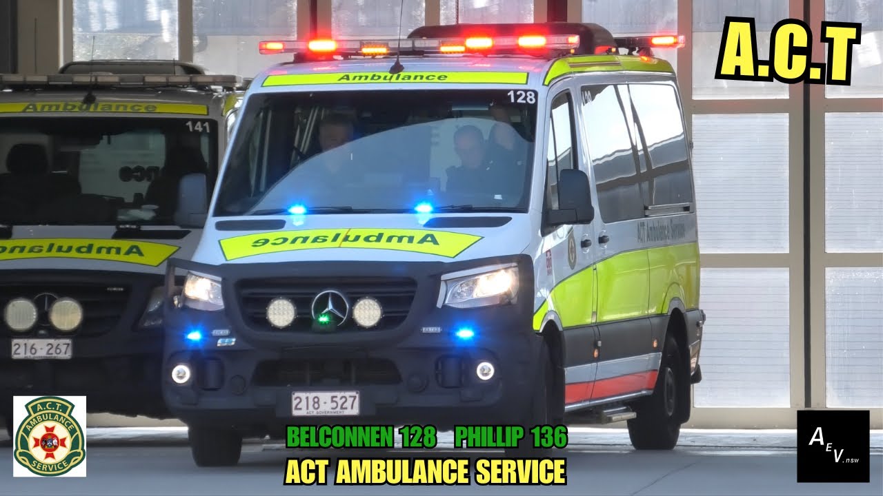 ⁴ᴷ ACT AMBULANCE SERVICE - ACTAS - Turnouts from Belconnen and Phillip ...