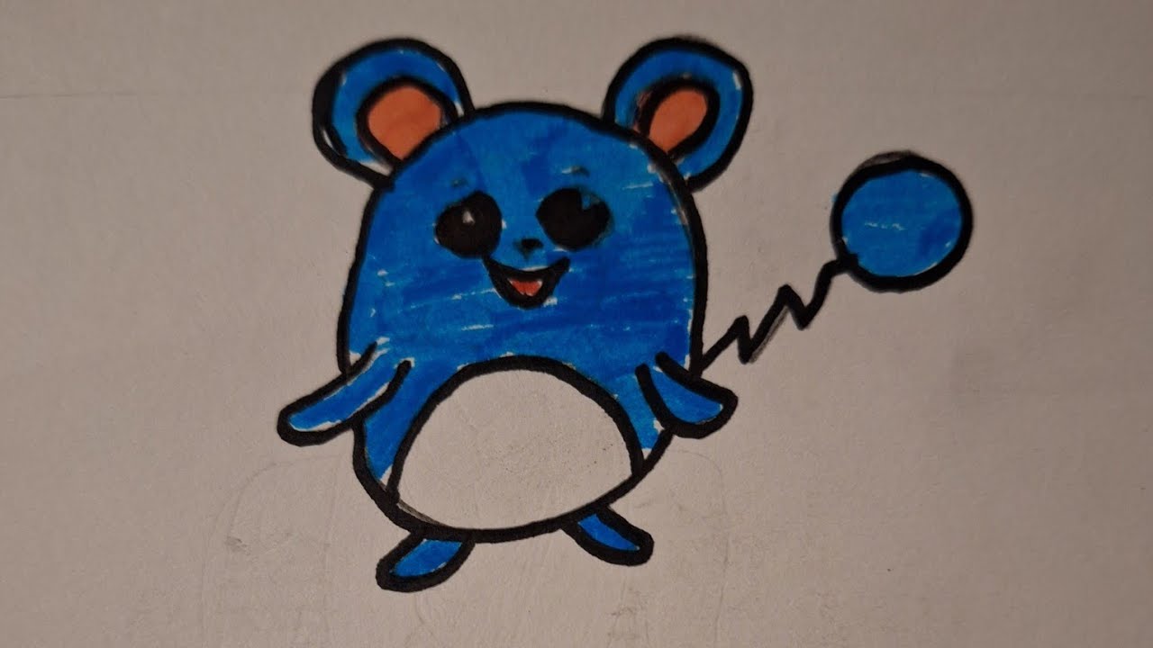 how to draw cute marill Pokémon ☺️ - YouTube