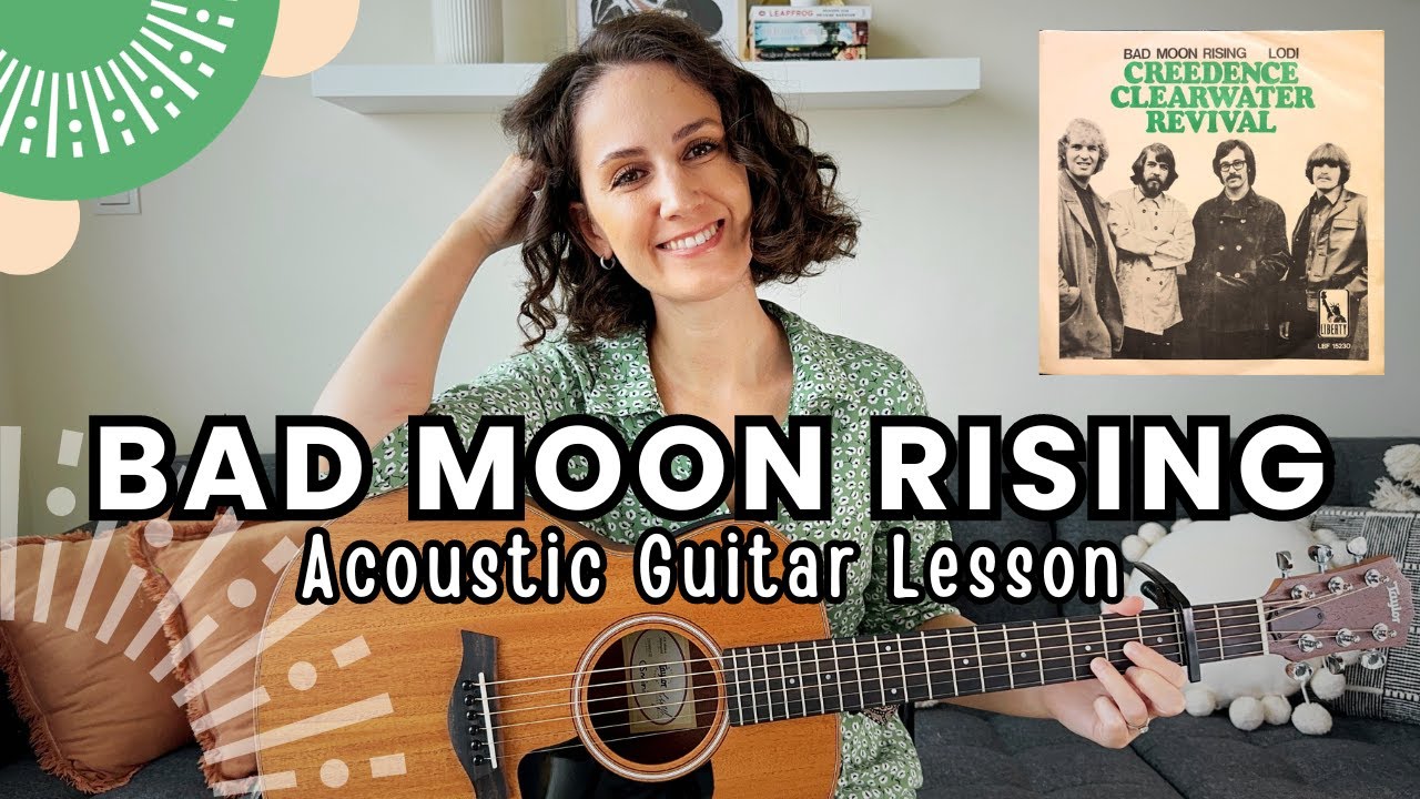 Bad Moon Rising - CCR [Acoustic Guitar Lesson Tutorial for Beginners ...
