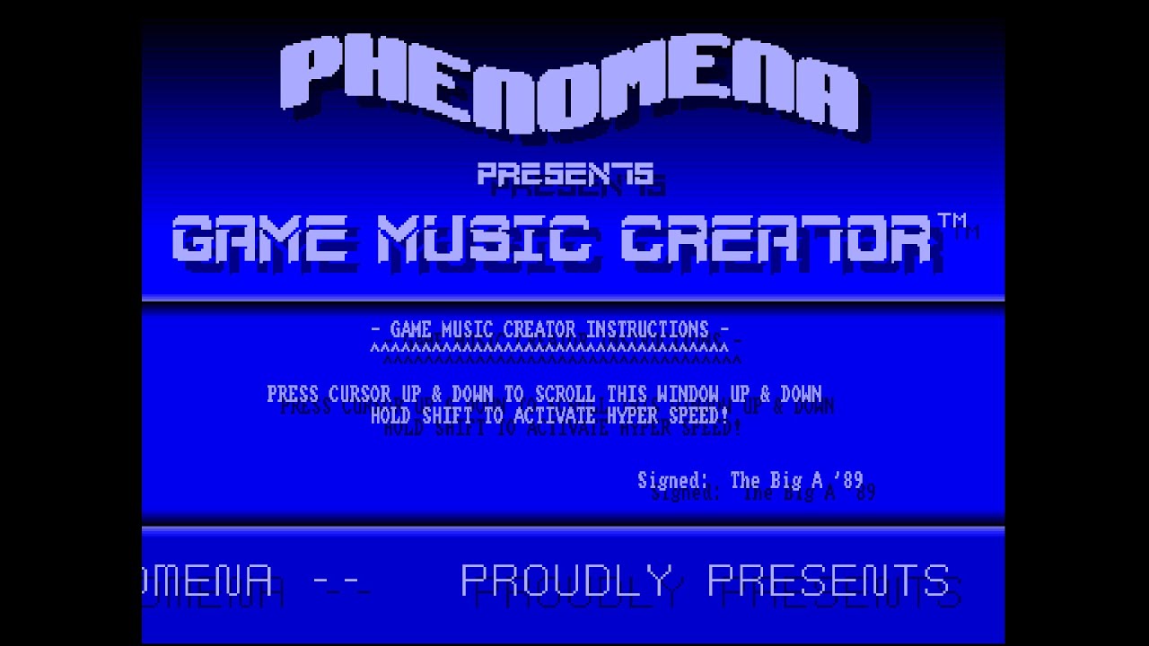 Game Music Creator Intro by Phenomena (1990) - Amiga Intro - YouTube