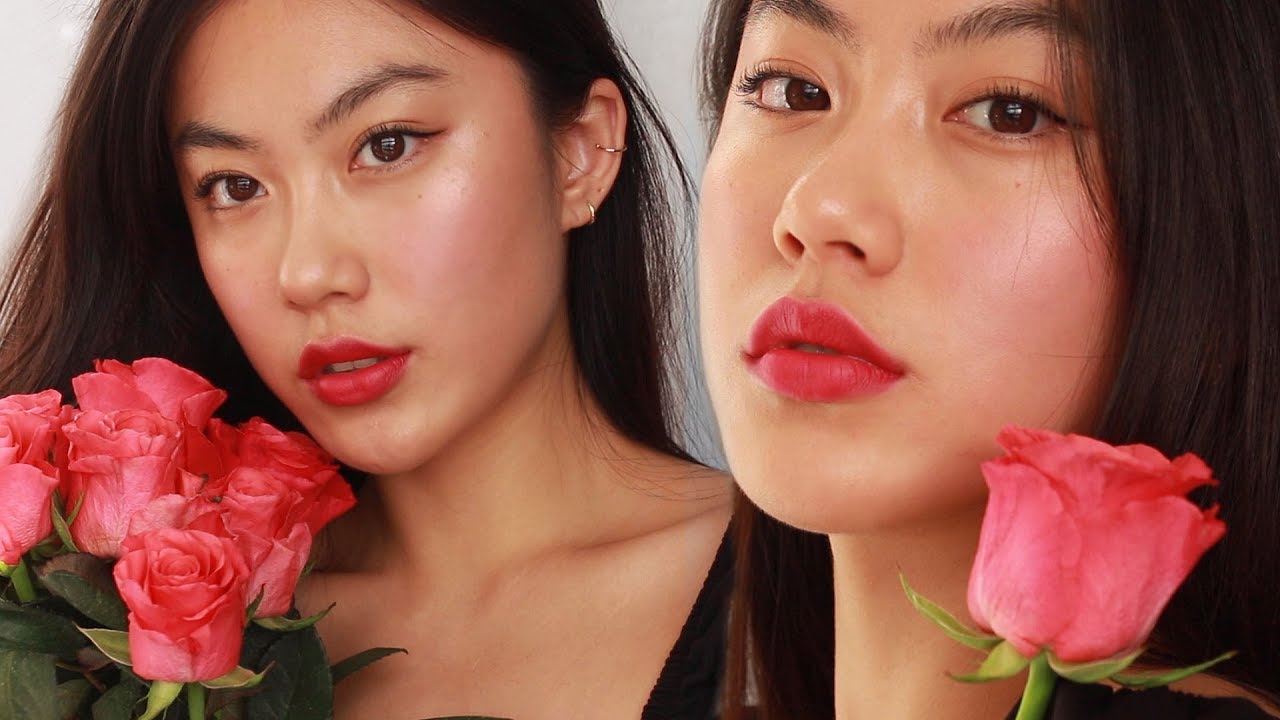 PINK ROSE MAKEUP | Haley Kim - YouTube