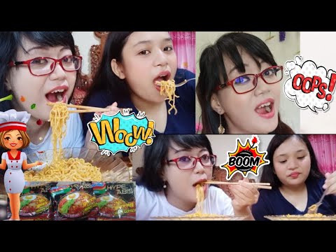 Challenge Makan Mie Super PEDAS HOT Dengan Cewek Cantik | Mukbang ASMR