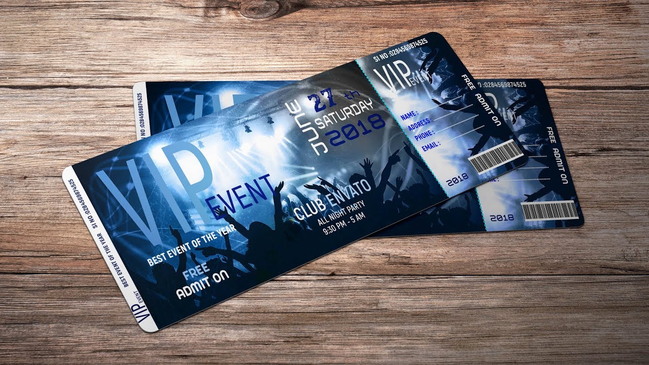 Creative Event Ticket Design in Photoshop Tutorial - YouTube