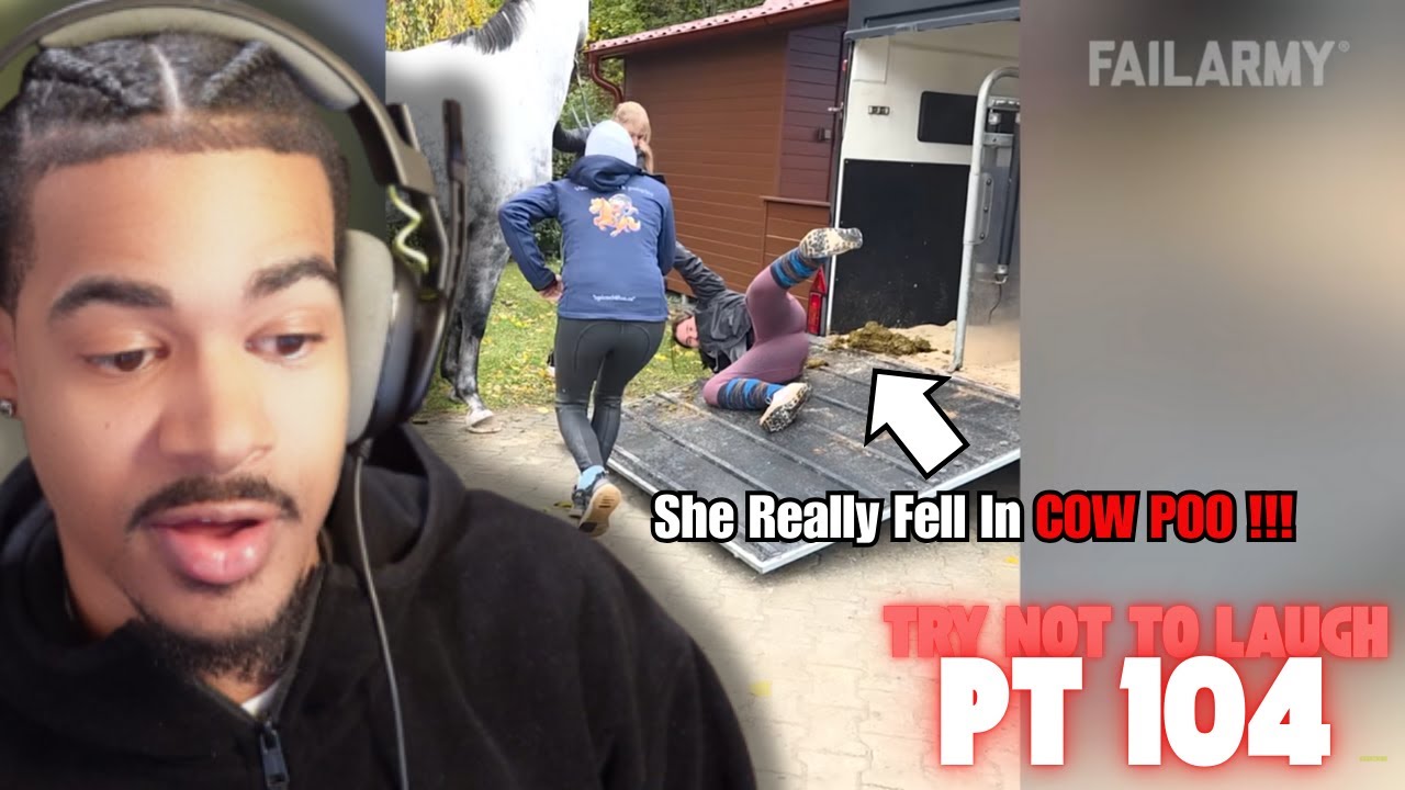 She Fell In COW POO! | Try Not Not Laugh pt.104 - YouTube