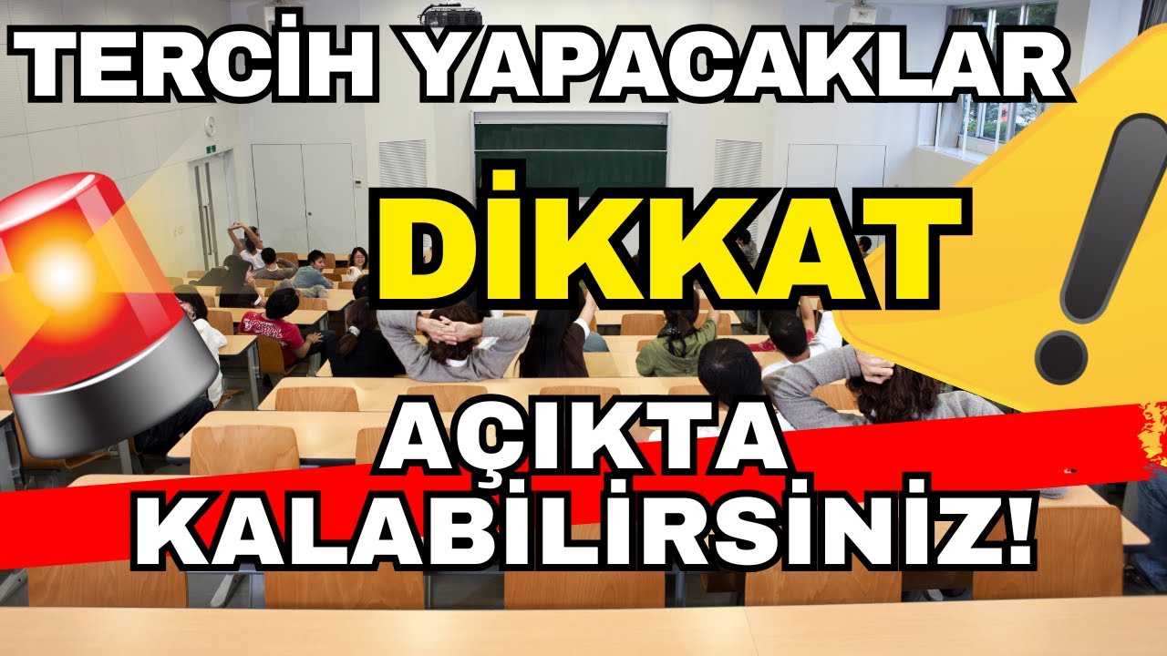TERCİH YAPACAKLAR! DİKKAT! - Kontenjanlar Azaldı, Açıkta Kalabilirsiniz ...