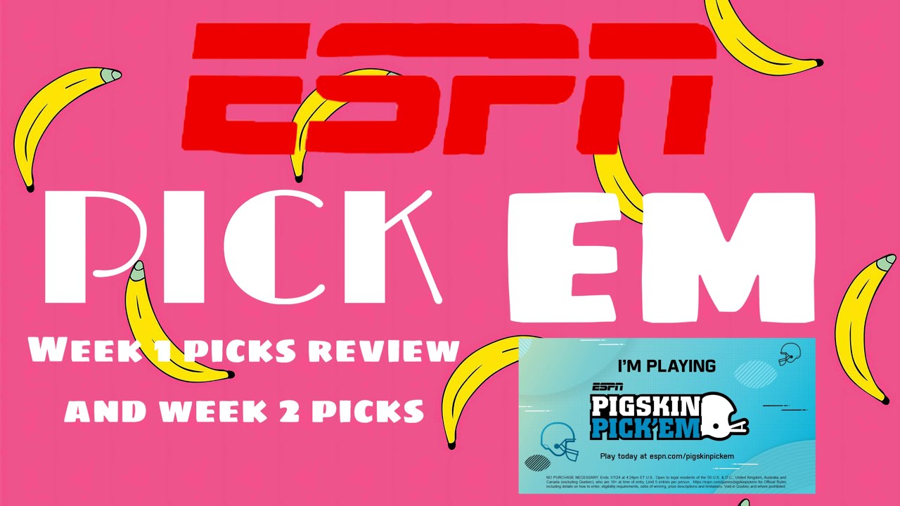 ESPN pick ‘em review week 1 and week 2 picks - YouTube