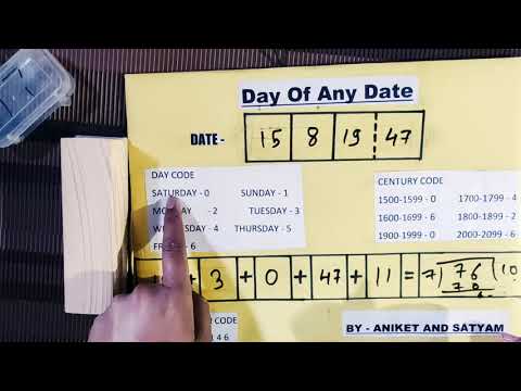 Day of Any Date || Maths Project || School Projects || Er. Amit Soni