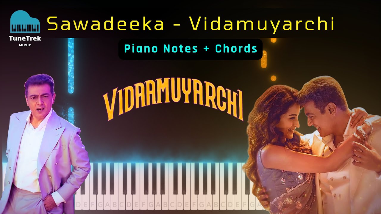 Sawadeeka Piano Tutorial | Vidaamuyarchi | Anirudh | Ajith | TuneTrek ...