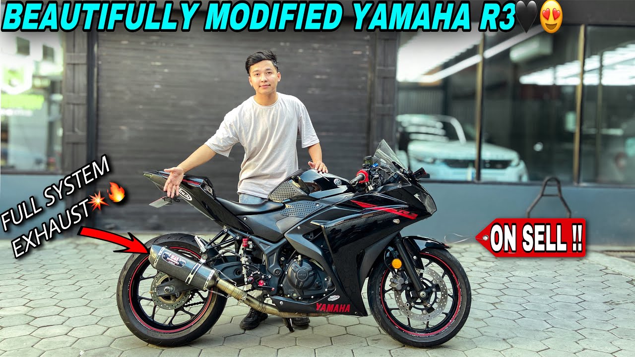 Fully Modified Black Yamaha R3 With Yoshimura Full System Exhaust🔥| On ...