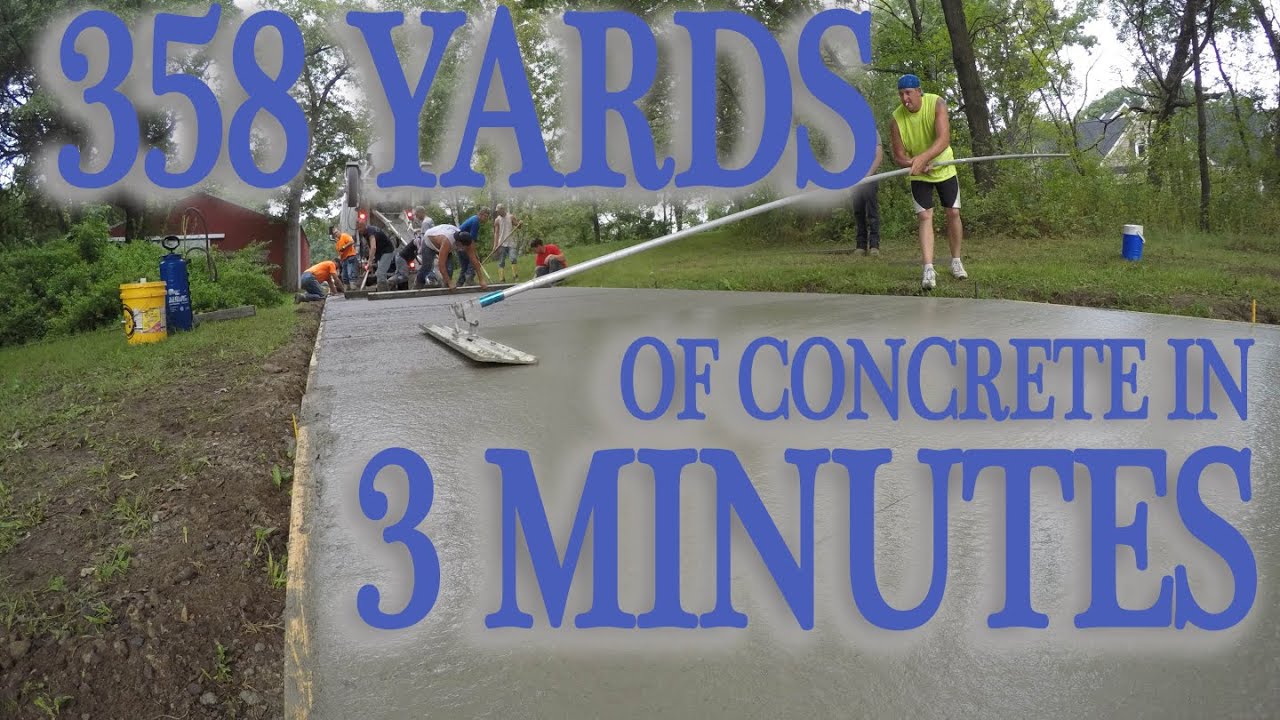 358 8 Yards Of Concrete Poured And Finished In Under 3 Minutes YouTube 358-8-yards-of-concrete-poured-and-finished-in-under-3-minutes-youtube