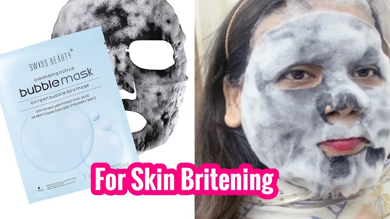 🌚Swiss Beauty Bubble Mask Review & Demo For skin Brightening and ...