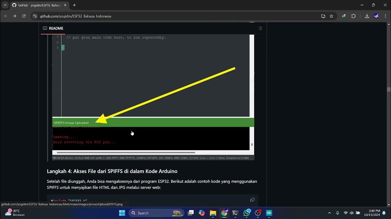 SPIFFS pada ESP32 - YouTube