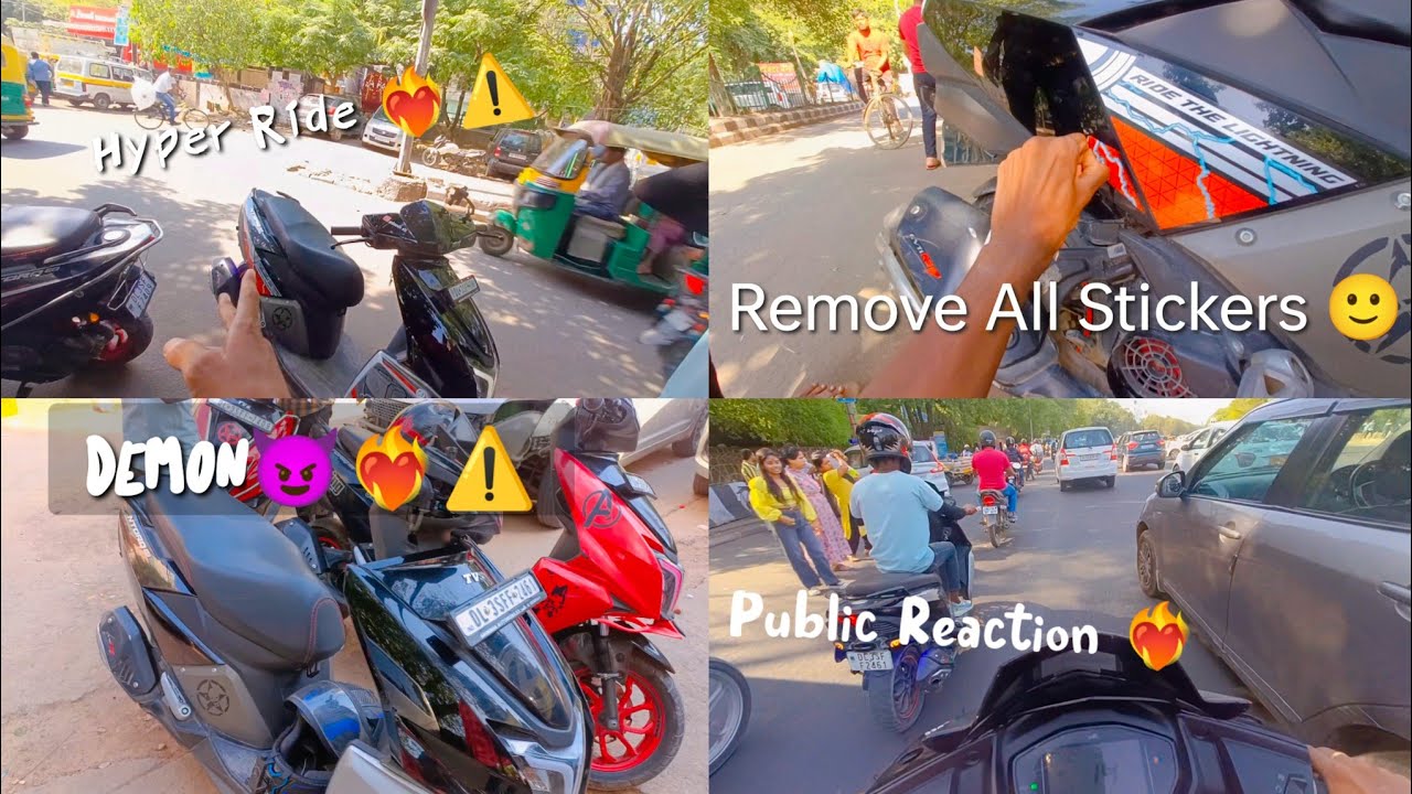 Ntorq Modification | Remove Sticker | Full z black Modification 😍 ️‍🔥 ...