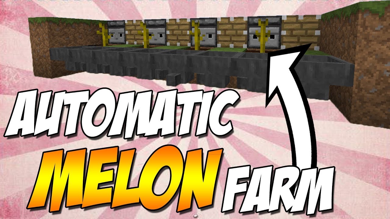 Minecraft Tutorial - Automatic Melon/Pumpkin Farm - Minecraft 1.14 ...