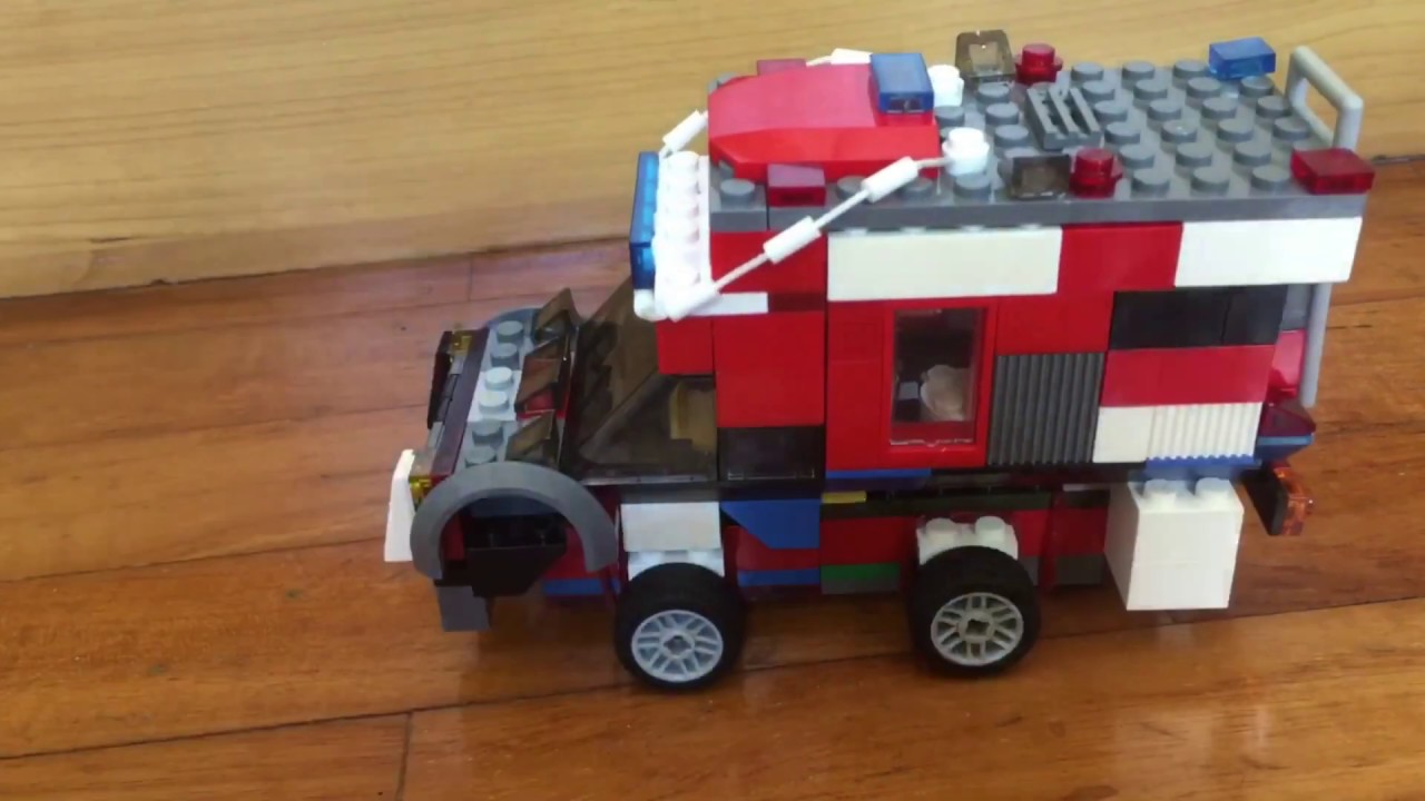 Lego prison van MOC (with working suspension) - YouTube