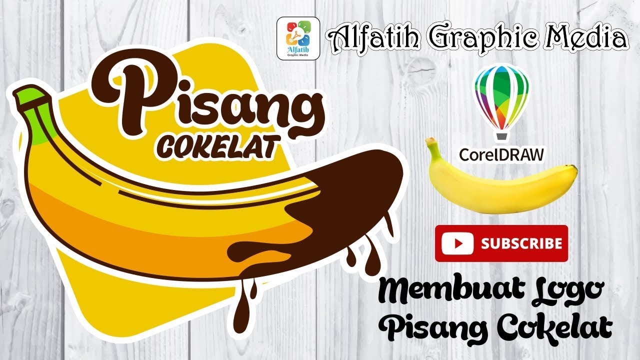 Tutorial Coreldraw Membuat Logo Pisang Cokelat Vector Youtube