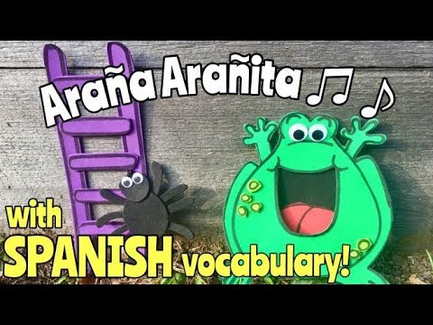 Spanish nursery rhymes for kids - "Araña arañita" - includes SPANISH ...
