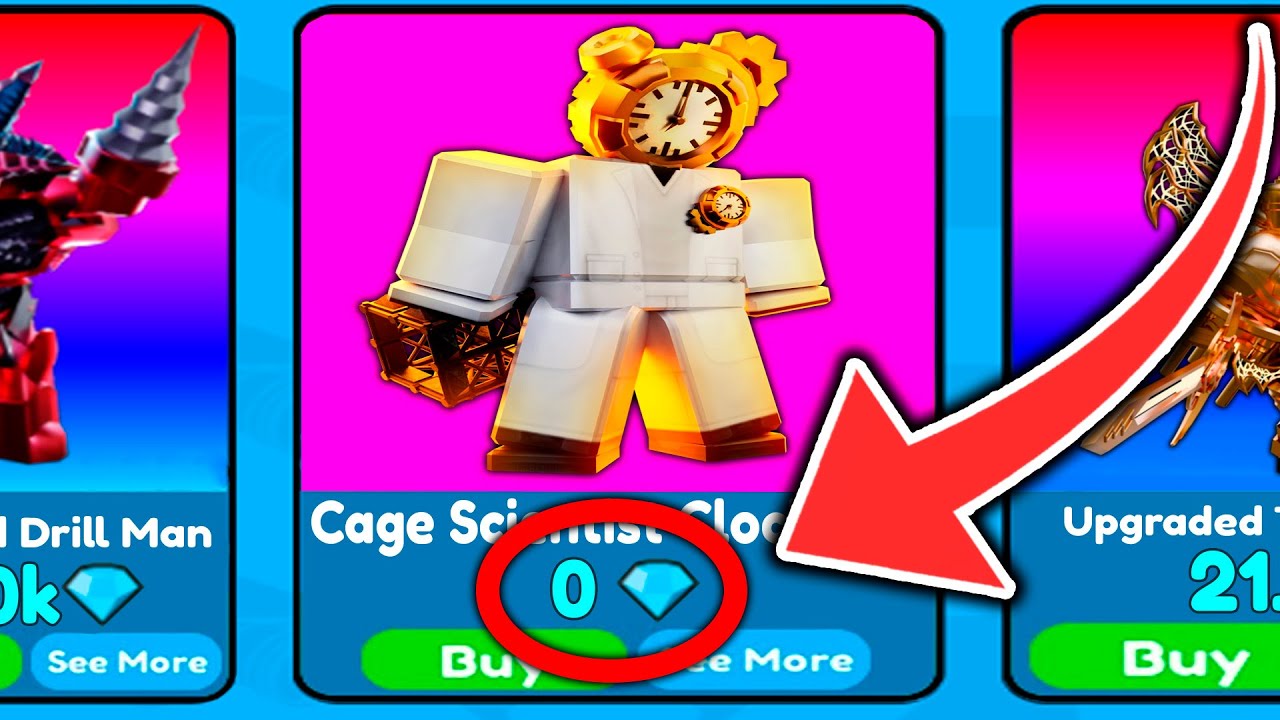 🤣BRO FORGOT TO ADD A PRICE🤣 I BOUGHT CAGE SCIENTIST CLOCKMAN 💎FOR 0 ...