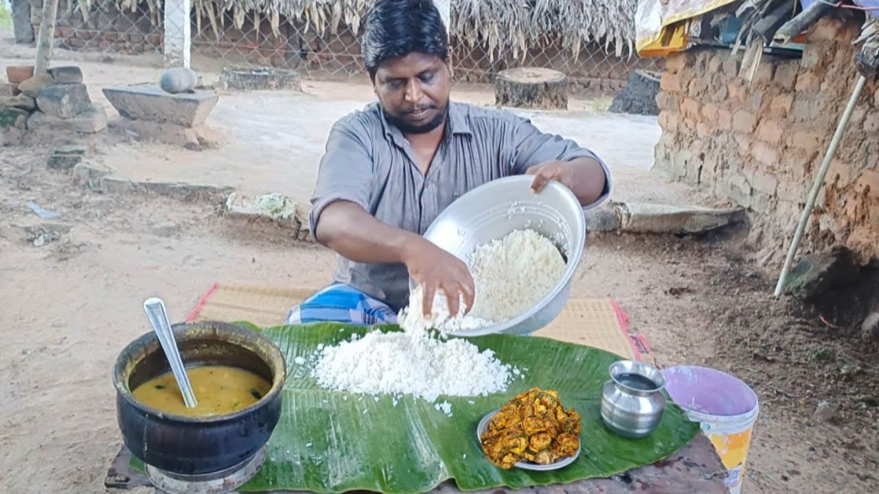 goat brain pepper fry, plain dal,with unlimited white rice eating shows ...