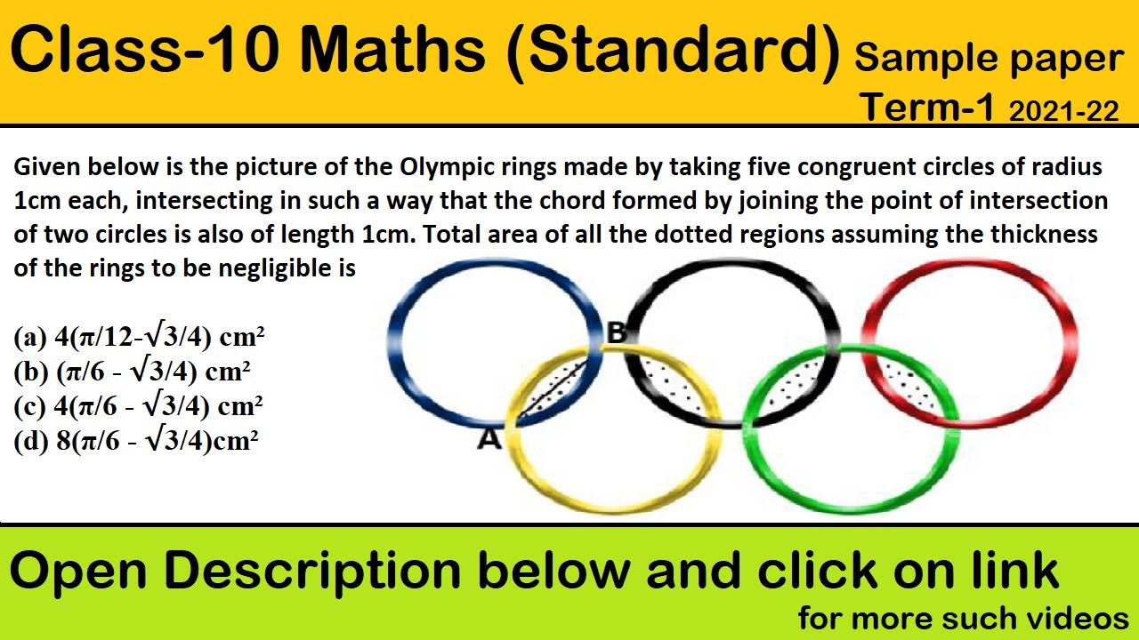 Given below is the picture of the Olympic rings made by taking five ...