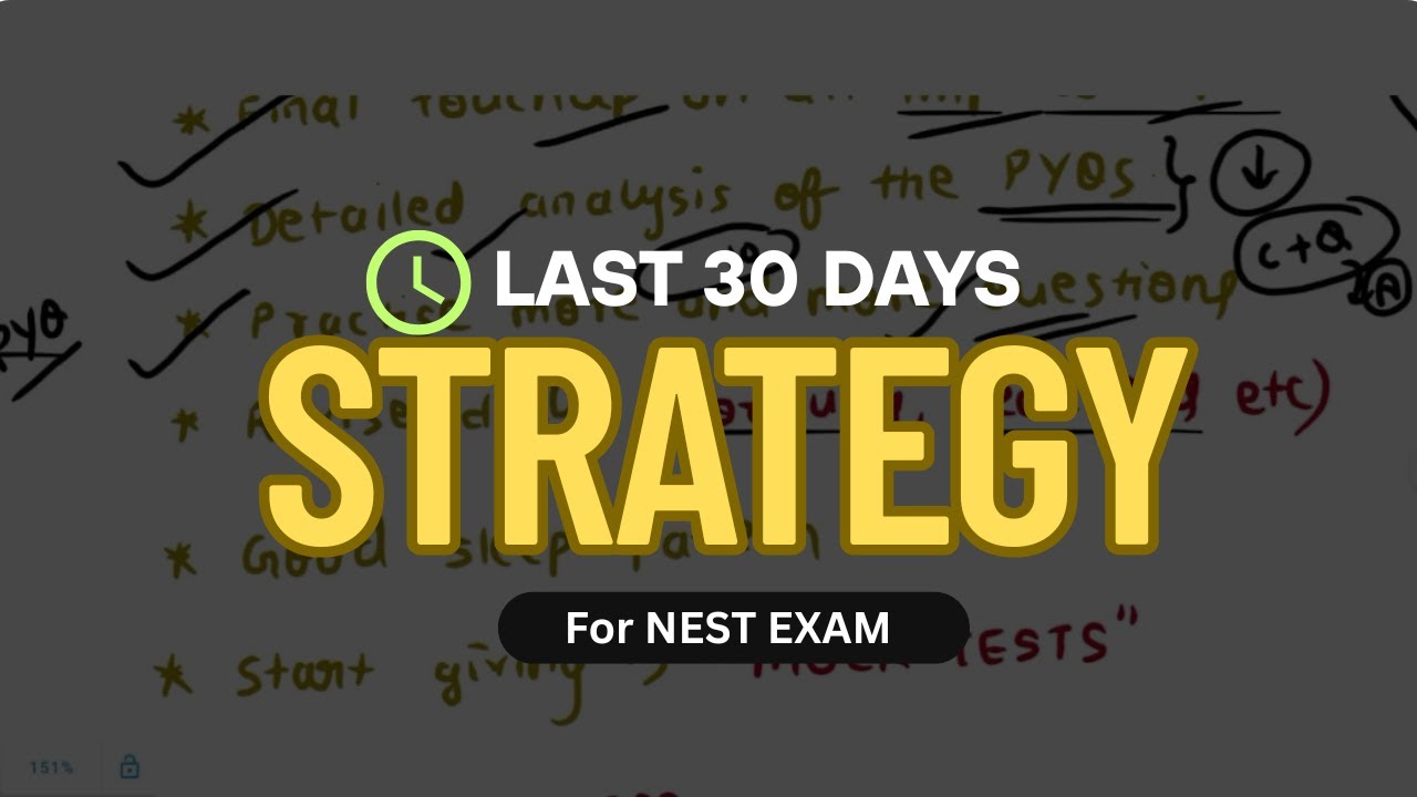 Last 30 days strategy for NEST Exam | NEST 2025 | NISER, BHUBANESWAR ...
