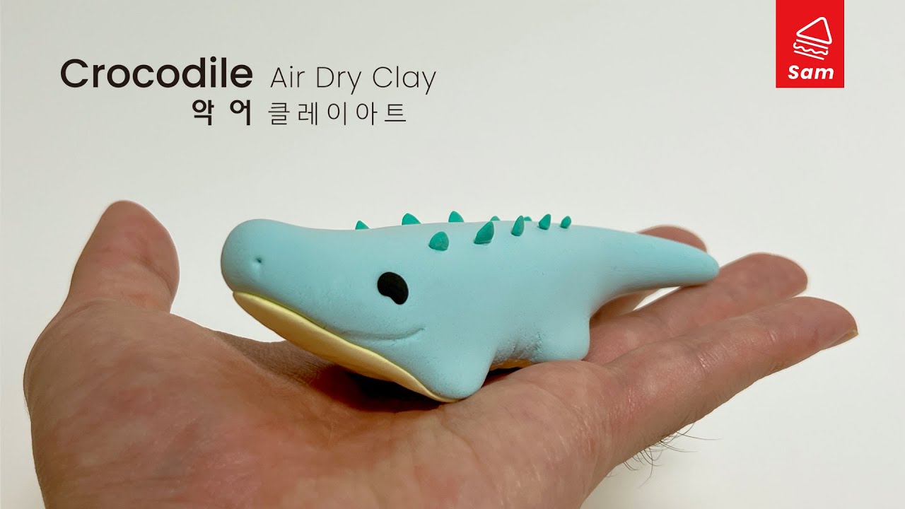 Happy Crocodile, soft clay figure making tutorial - YouTube