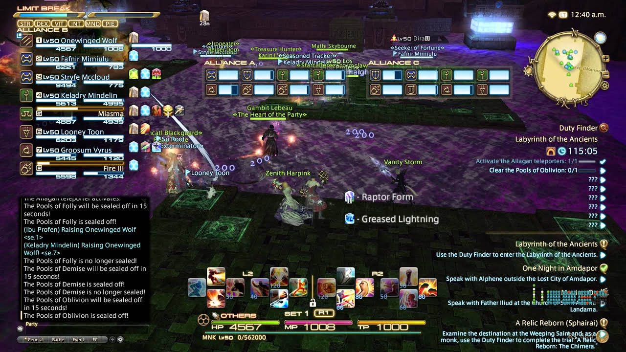 Final Fantasy 14 A Realm Reborn Labyrinth of the Ancients 1st Run - YouTube