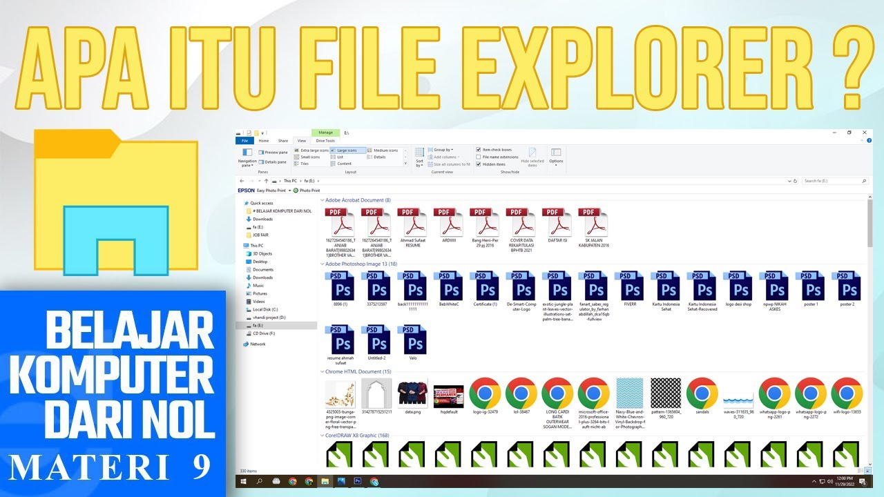 Apa itu File explorer, Pemula wajib tahu | Belajar Komputer dari Nol ...