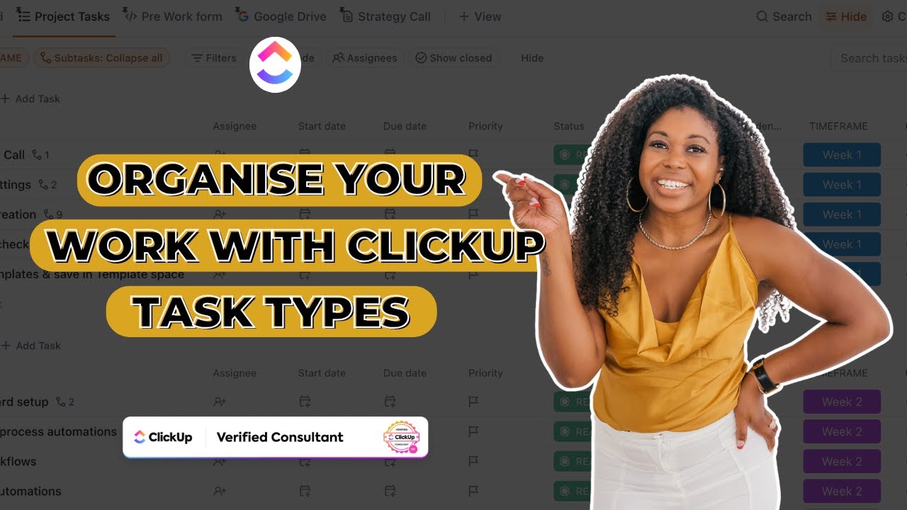 Organise your work with ClickUp Task Types - YouTube
