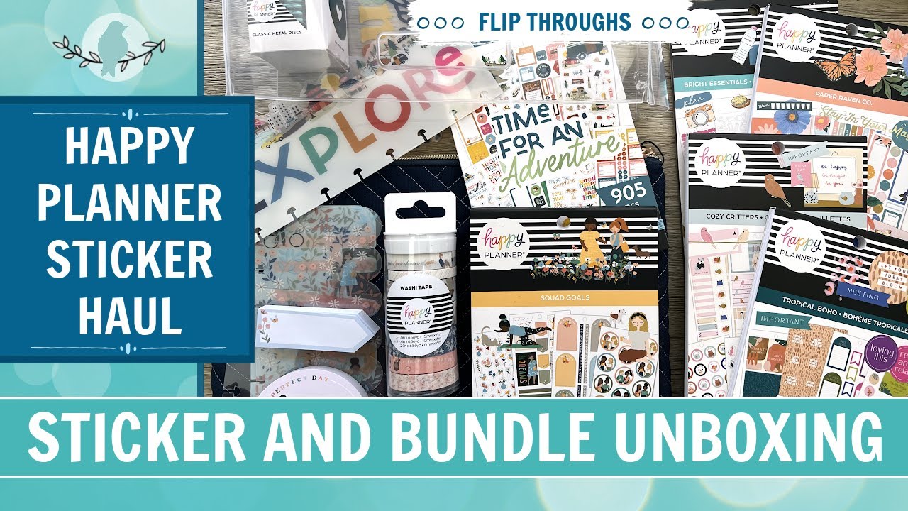 Happy Planner Haul & Flip throughs | Sticker Books & Bundles - YouTube