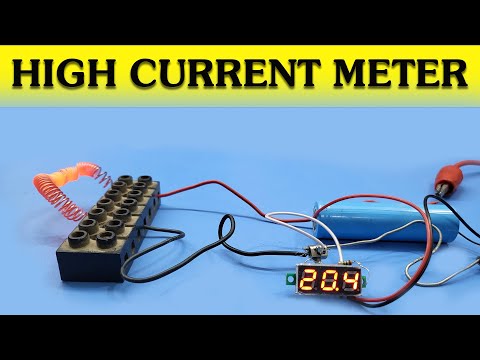 Voltmeter Convert To  High Ampere meter || How to make DC current meter from voltmeter