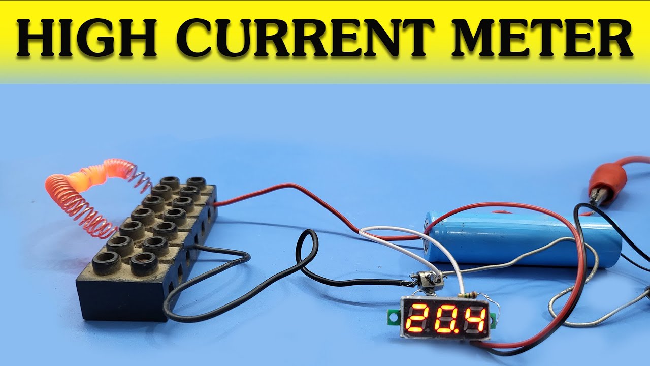 Voltmeter Convert To High Ampere meter || How to make DC current meter ...