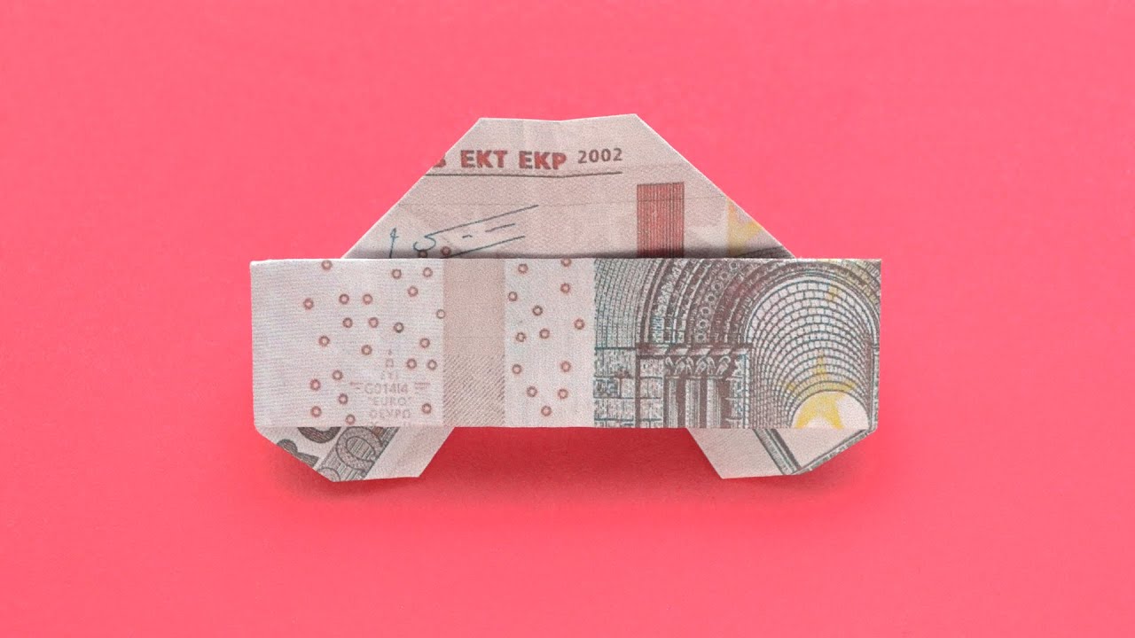 Origami AUTO Geldgeschenk GELD FALTEN | Geschenk für Kinder | Money CAR ...