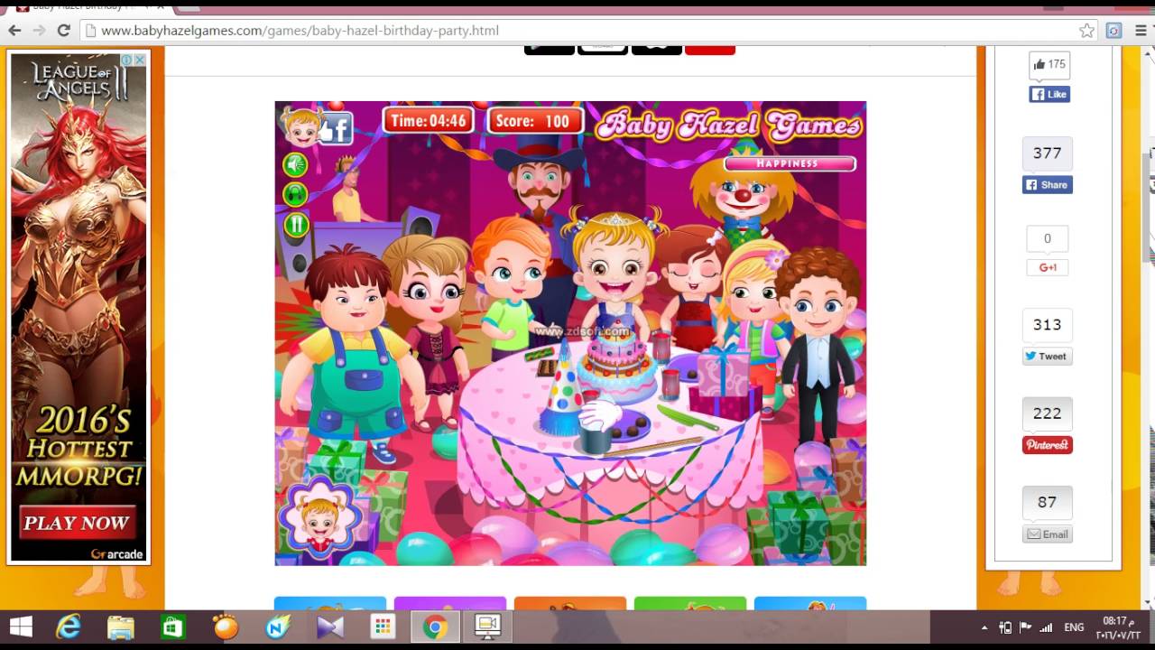 Baby hazel Birthday party - YouTube