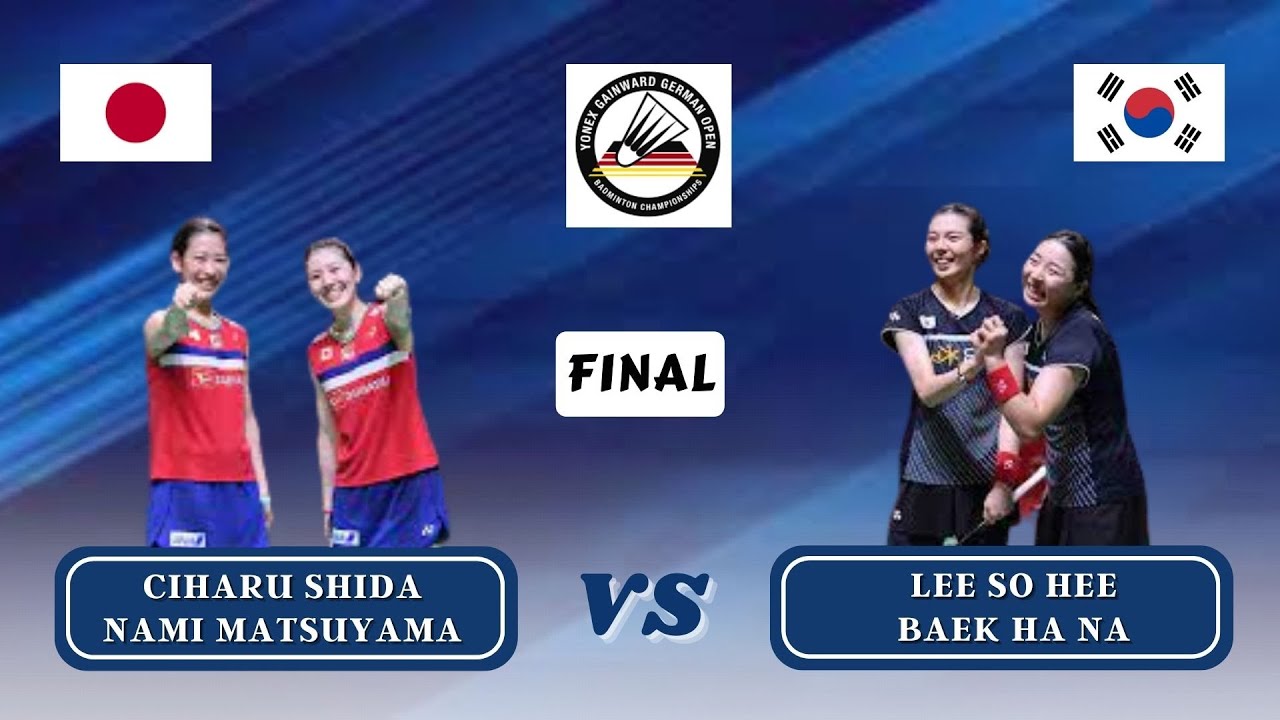 Chiharu Shida / Nami Matsuyama (JPN) vs Lee So Hee / Baek Ha Na (KOR ...