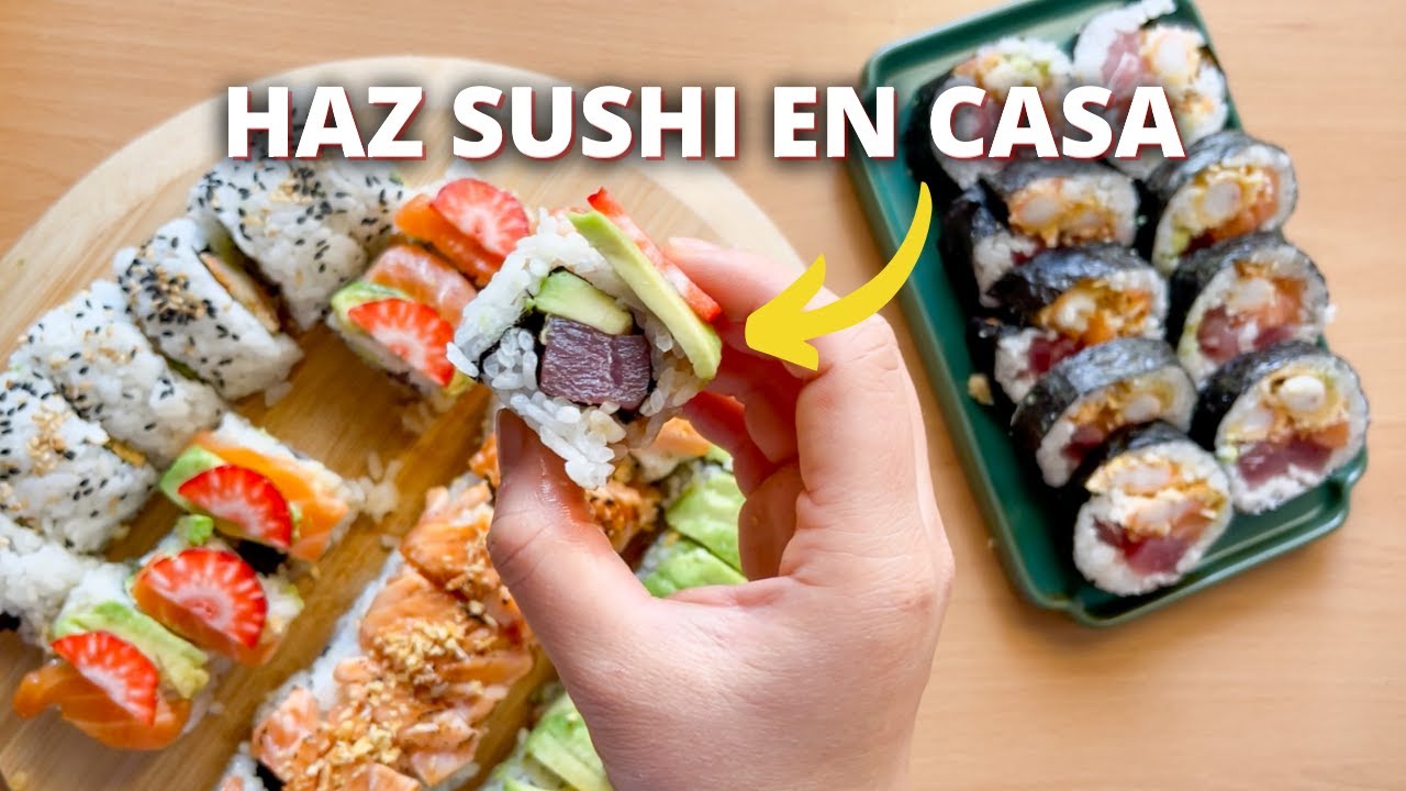 5 Recetas de SUSHI Geniales para Hacer en Casa 🍣 (explicadas Paso a ...
