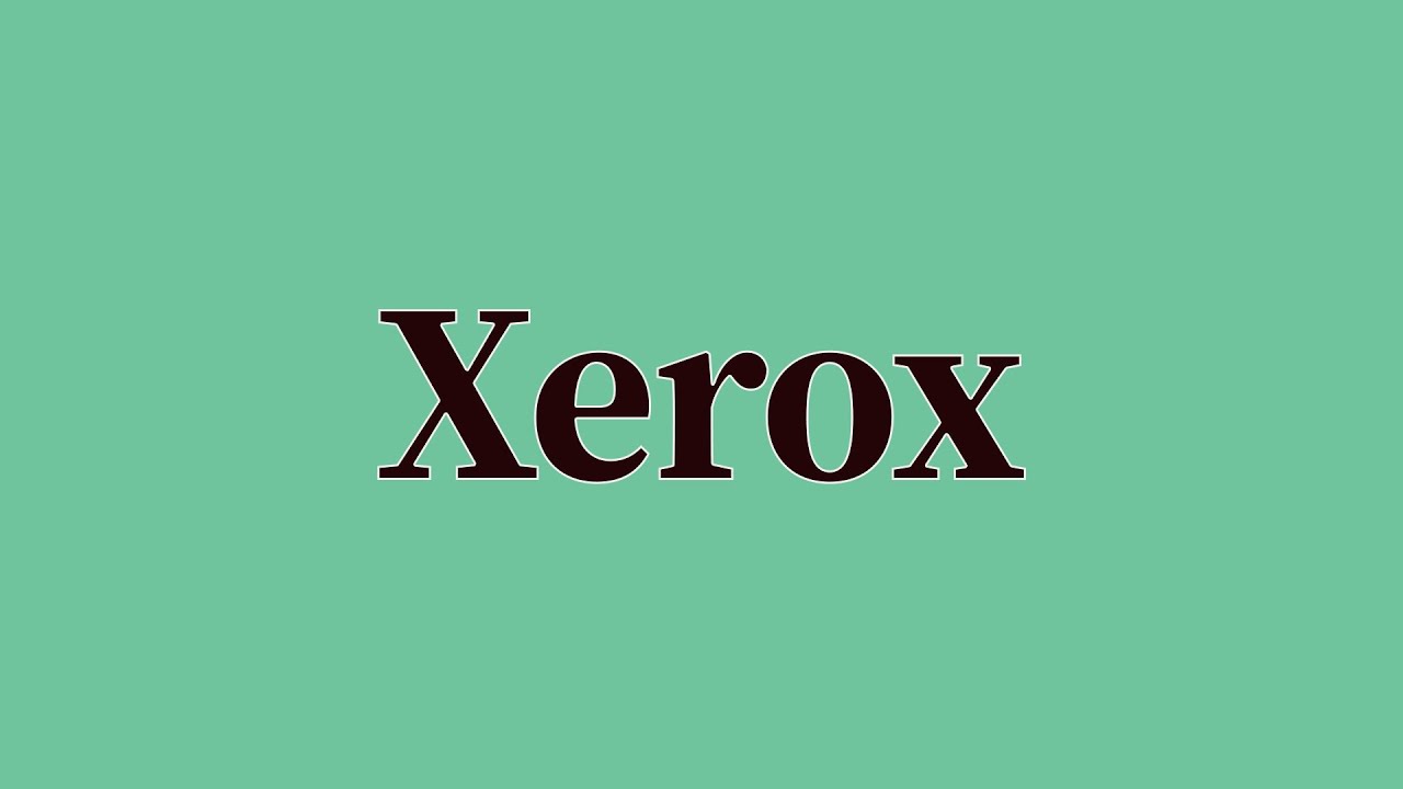 Xerox Pronunciation and Meaning - YouTube
