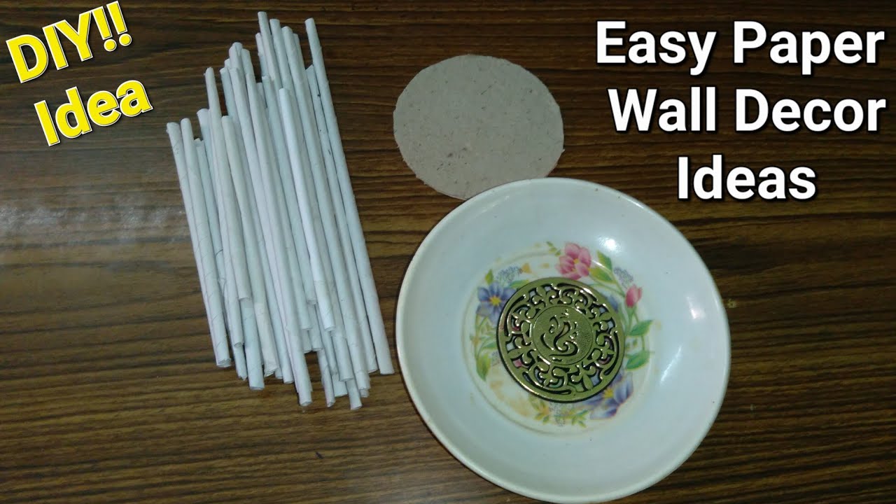 Easy and Beautiful Paper Wall Decor Ideas//DIY Wall Decor - YouTube
