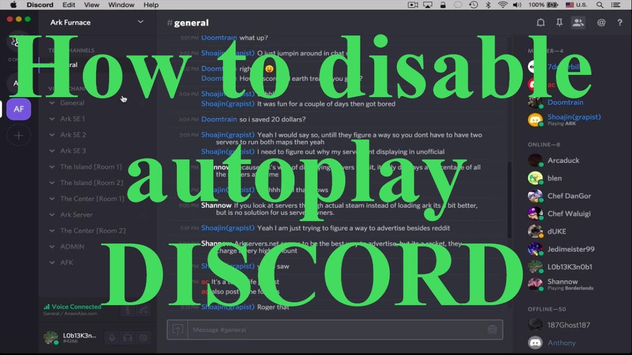 How to disable autoplay DISCORD - YouTube