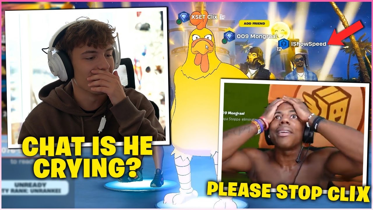 CLIX Made ISHOWSPEED Cry on STREAM After MAX TROLLING Him in OG ...