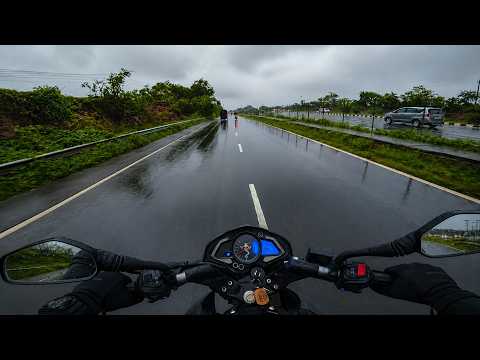 Monsoon Ride in Rain on Bangalore Expressway | Relaxing Rain & Road Sounds | 4K Nature Ambience