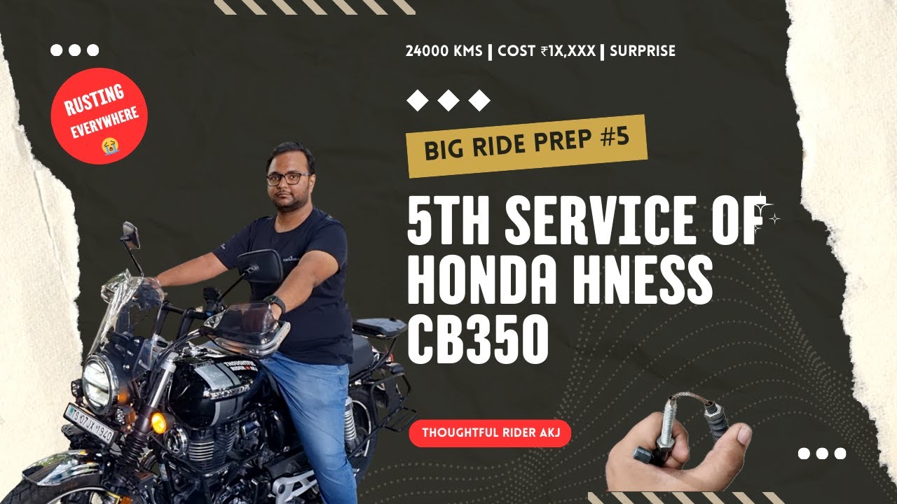 Socha Nhi tha Aisa Hoga | Honda Hness CB350 5th Service | 24000 km ...
