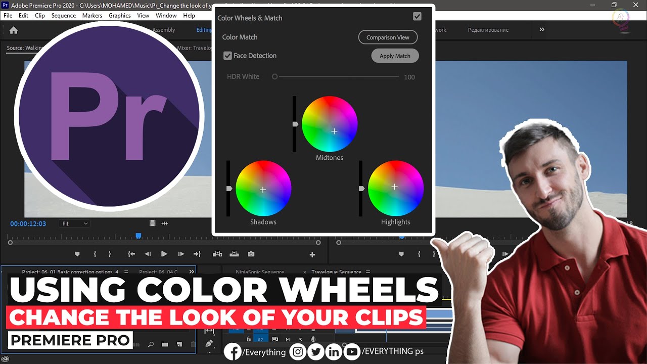 Using Color Wheels in Premiere Pro - YouTube