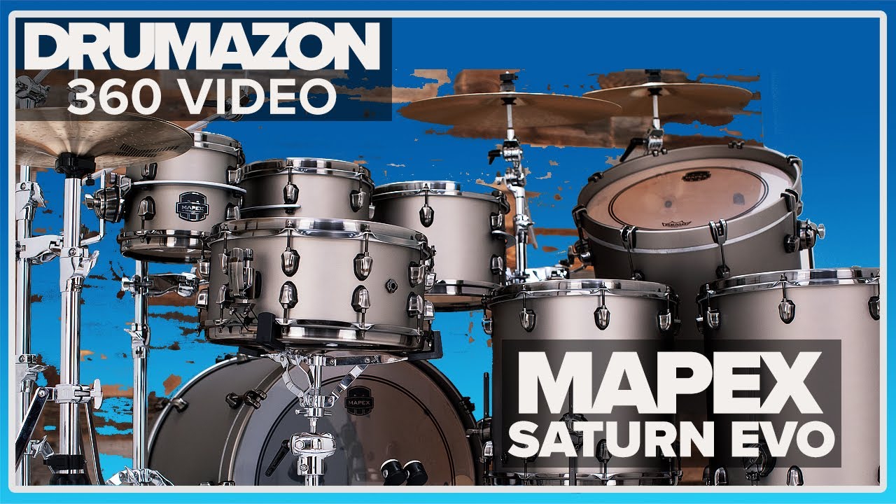 Mapex Saturn Evolution, Gun Metal, Maple/Birch/Walnut Drum Kit, 360 ...