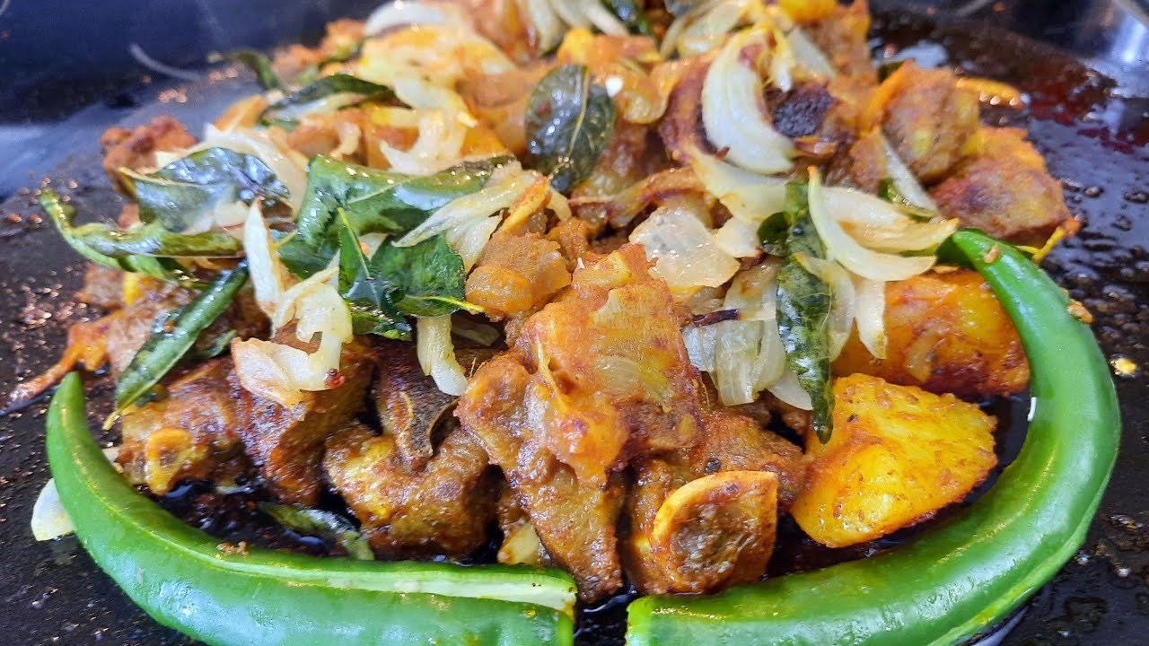 TAWA ROASTED MUTTON WITH POTATOES DELICIOUS. - YouTube