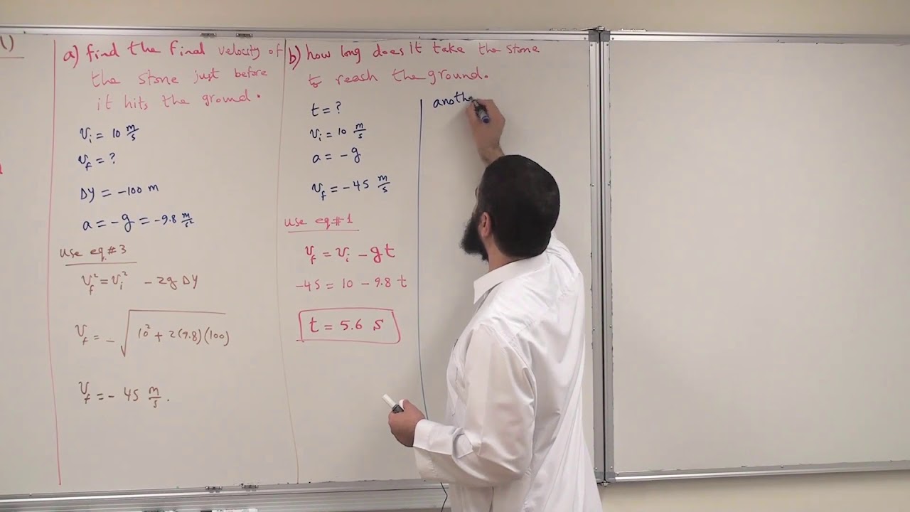 PHYS-101- Projectile Motion-Example - YouTube