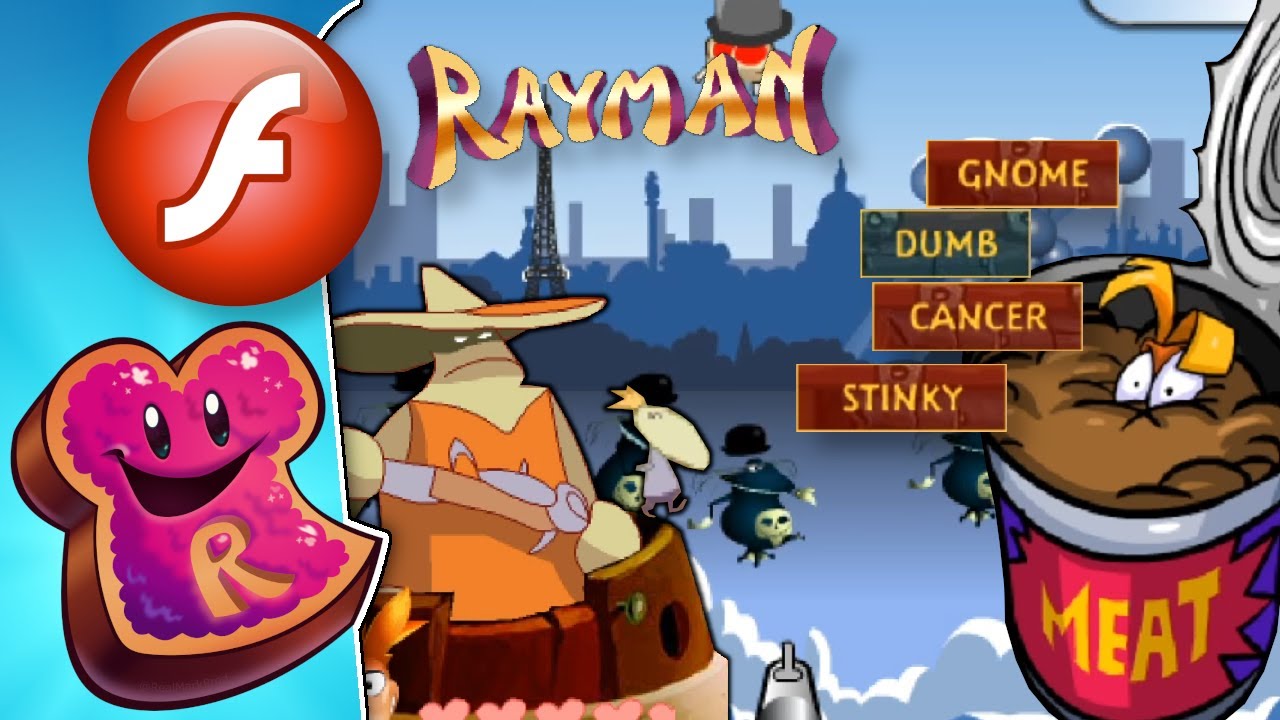 Rayman Flash Games - YouTube