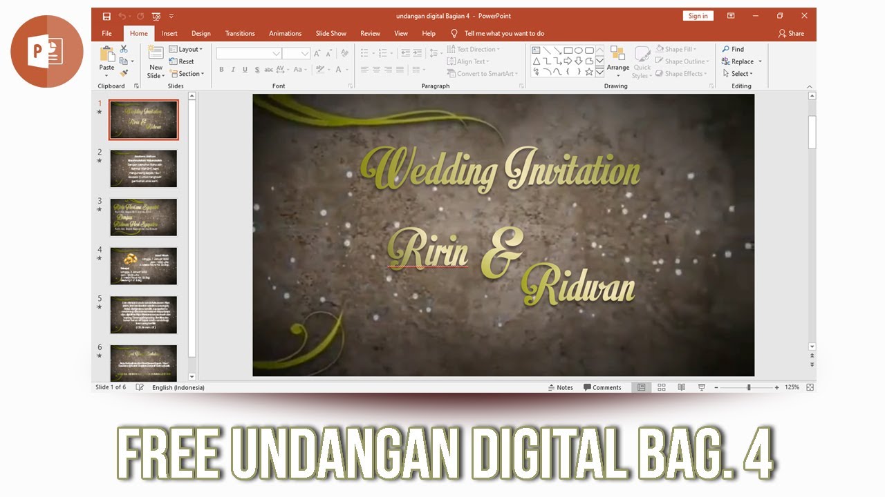 Download Free Undangan Digital Pernikahan Bagian 4 Power Point (.ppt ...