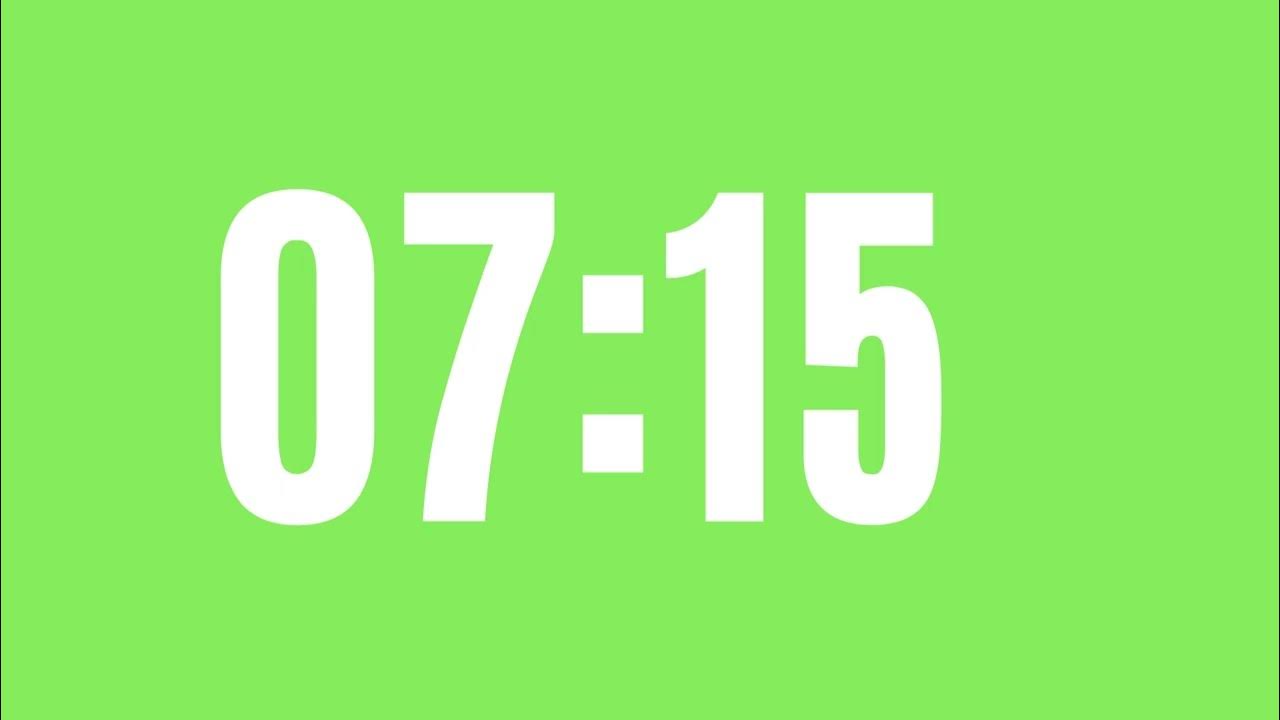 Countup 10 Minute Simple White Hd Timer And Alarm Green Screen Youtube